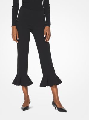 Double-Face Stretch Wool-Crepe Flounce Pants | Michael Kors Canada [CA]