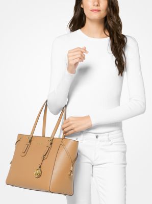 Voyager Medium Crossgrain Leather Tote Bag Michael Kors Canada