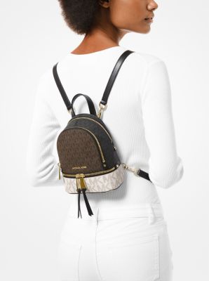 Rhea Mini Color-Block Logo Backpack | Michael Kors