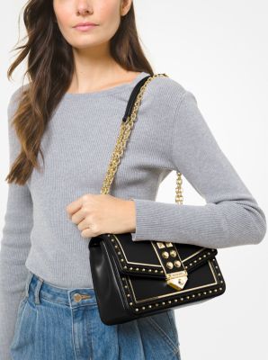 SoHo Large Studded Leather Shoulder Bag | Michael Kors