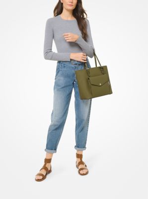 Michael michael kors jet set item saffiano leather pocket tote store