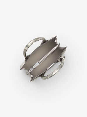 Mercer Metallic Python-Embossed Leather Crossbody Bag | Michael Kors