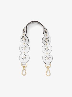 Floral Perforated Leather Mini Shoulder Strap | Michael Kors