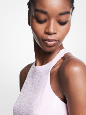 Hand-Embroidered Sequin Double Crepe Sablé Tank Top | Michael Kors