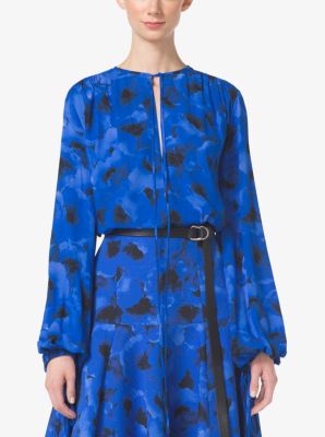 Poppy-Print Silk-Georgette Blouse | Michael Kors Canada [CA]