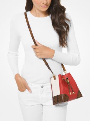 Mercer Gallery Extra-Small Two-Tone Embossed Leather Crossbody Bag ...