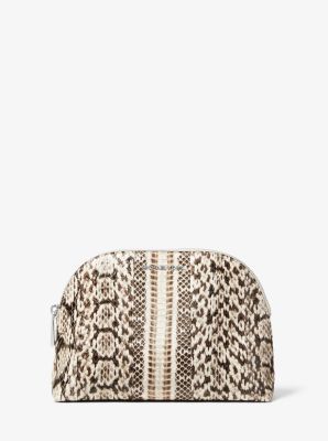 Large Snakeskin Travel Pouch | Michael Kors Canada