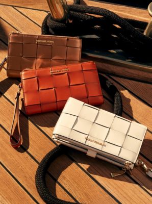 Adele Woven Leather Smartphone Wallet | Michael Kors