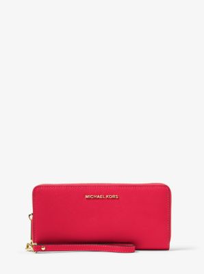 Michael kors leather continental wristlet store