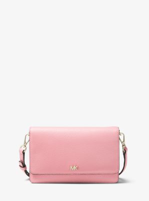 Pebbled leather convertible crossbody bag michael kors store