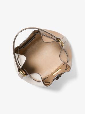 Reed Medium Two-Tone Pebbled Leather Bucket Bag | Michael Kors Canada