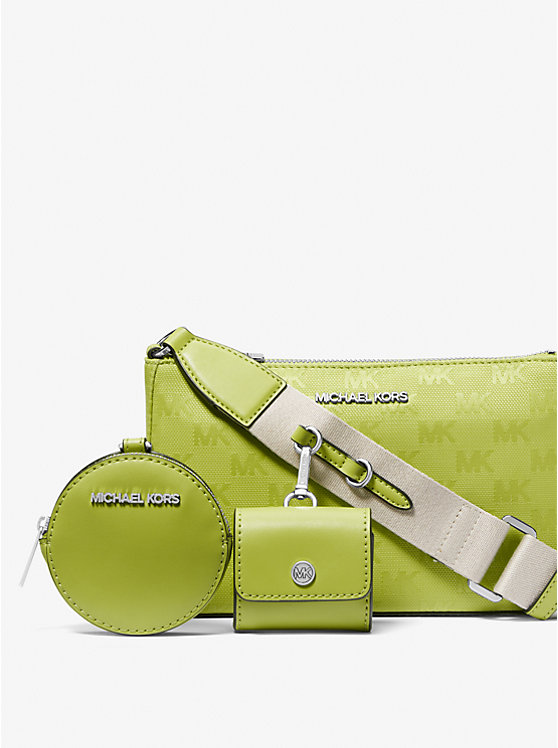 Jet Set Woven Logo Nylon Crossbody Bag with Case for Apple Jet Set Woven Logo Nylon Crossbody Bag with Case for Apple