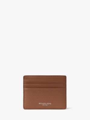 Harrison Crossgrain Leather Tall Card Case | Michael Kors