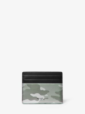 Kent Camo Metallic Leather Card Case | Michael Kors Canada