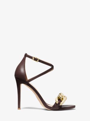 Scarlett Chain Link Leather Sandal | Michael Kors Canada