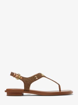 Logo Plate Chain-Mesh Sandal in COPPER - Sale | Michael Kors [US]