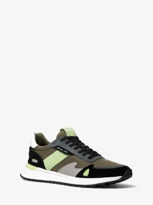 Miles Color-Block Nylon and Leather Trainer | Michael Kors [US]