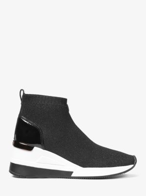 Skyler Glitter Stretch-Knit Sock Sneaker | Michael Kors Canada