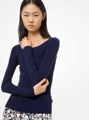 Ribbed Stretch-Viscose Top | Michael Kors [US]