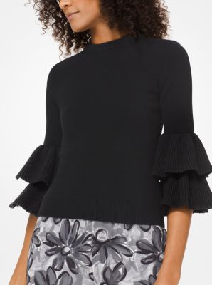 Cashmere Ruffle-Cuff Sweater | Michael Kors Canada [CA]