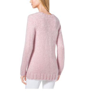 Hand-Knit Mohair V-Neck Sweater | Michael Kors Canada