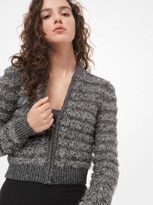 Tinsel Cropped Bomber Jacket | Michael Kors Canada