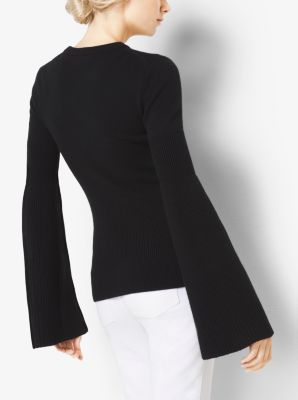 Bell-Sleeve Cashmere Sweater | Michael Kors Canada