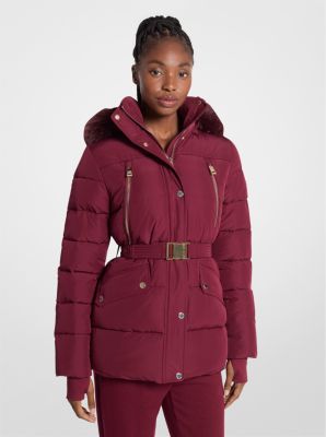 Michael kors puffer coat faux fur store