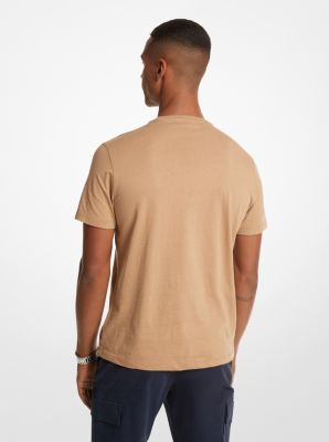Striped Logo Cotton T-Shirt | Michael Kors Canada