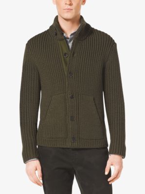Merino Wool Shaker Cardigan | Michael Kors