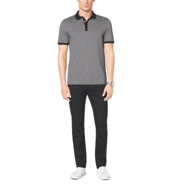 Contrast-Trim Cotton-Pique Polo Shirt | Michael Kors Canada