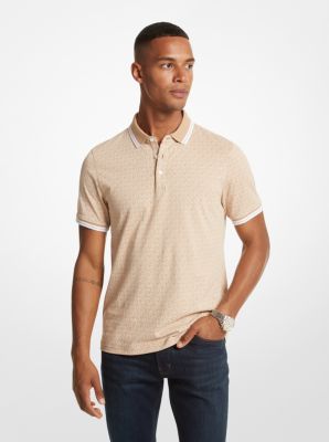 Greenwich Logo Print Cotton Jersey Polo Shirt | Michael Kors Canada