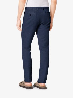 Slim-Fit Cotton and Linen Chinos | Michael Kors Canada