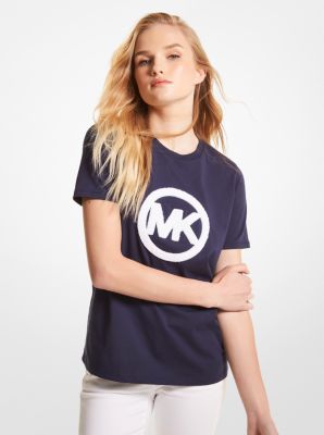 MK Michael Kors white gold shirt tee top short sleeve sz XL womens new ...
