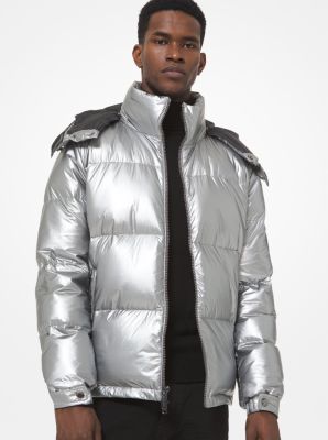 Metallic Nylon Puffer Jacket | Michael Kors Canada