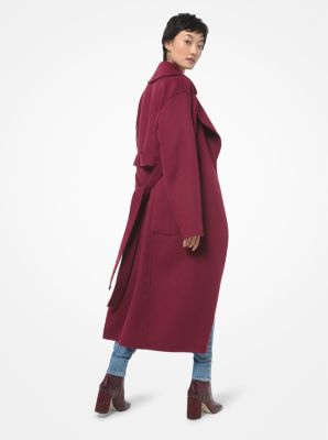 Double Face Wool Blend Robe Coat | Michael Kors