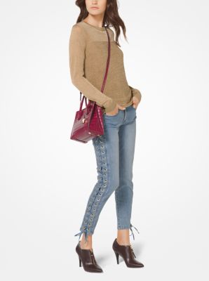 Metallic Mesh Sweater Michael Kors Canada