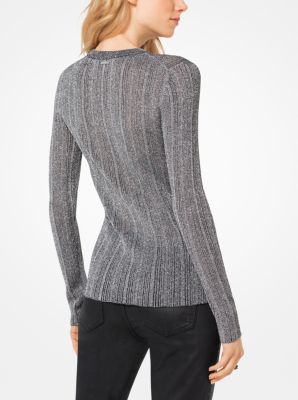 Metallic Viscose-Blend Sweater | Michael Kors Canada
