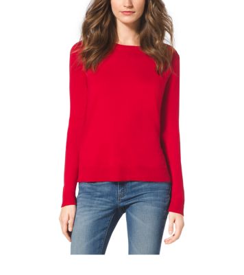 Printed-Back Cotton-Blend Sweater | Michael Kors Canada
