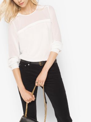 Sheer-Panel Top | Michael Kors Canada [CA]