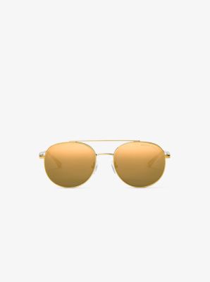 Michael Kors Lon Rounded Aviator Sunglasses 2024 www tofrei