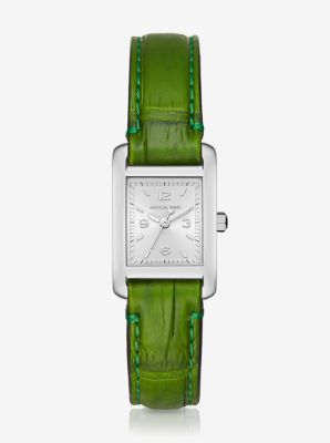 Taylor Silver-Tone and Crocodile Watch | Michael Kors Canada [CA]
