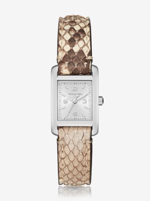 Taylor Silver-Tone and Python Watch | Michael Kors Canada [CA]