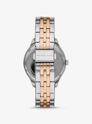 Oversized Benning Tri-Tone Watch | Michael Kors Canada