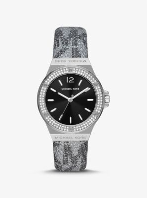 Michael Kors Lennox Pavé Silver-tone And Logo Watch In Grey | ModeSens