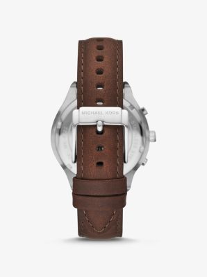 Sutter Leather and Silver-Tone Watch | Michael Kors Canada [CA]