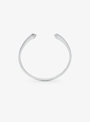 Precious Metal-Plated Sterling Silver and Pavé Studded Cuff | Michael ...