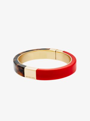 Gold-Tone Color-Block Hinge Bracelet | Michael Kors Canada [CA]