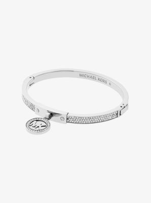 Precious Metal Plated Sterling Silver Cubic Zirconia Slider Bracelet Michael Kors