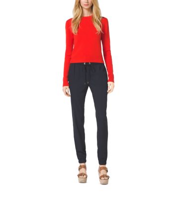 Grommet Twill Track Pants | Michael Kors Canada